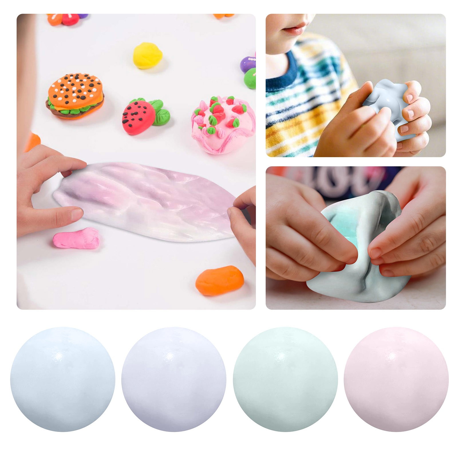 4pc Stress Relief Sand Glutinous Balls Squeeze Ball Toy Vacuum Stress ...