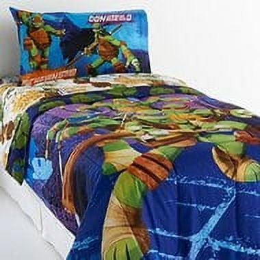 4pc Teenage Mutant Ninja Turtles Full Bed Sheet Set TMNT Power Bedding ...