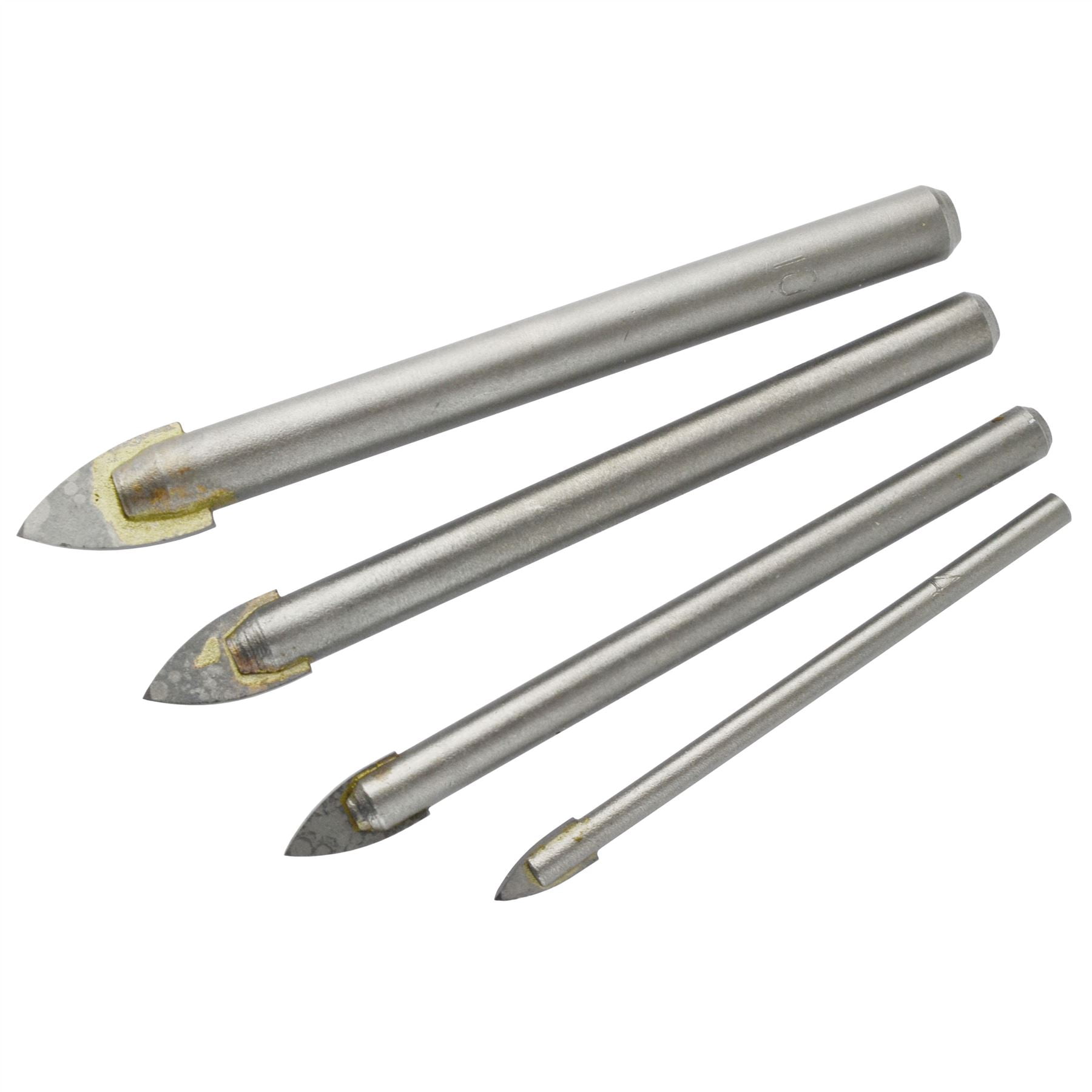 4pc Tools Ceramic Tile Glass And Mirror Drill Bit Set 4mm 6mm 8mm 10mm ...