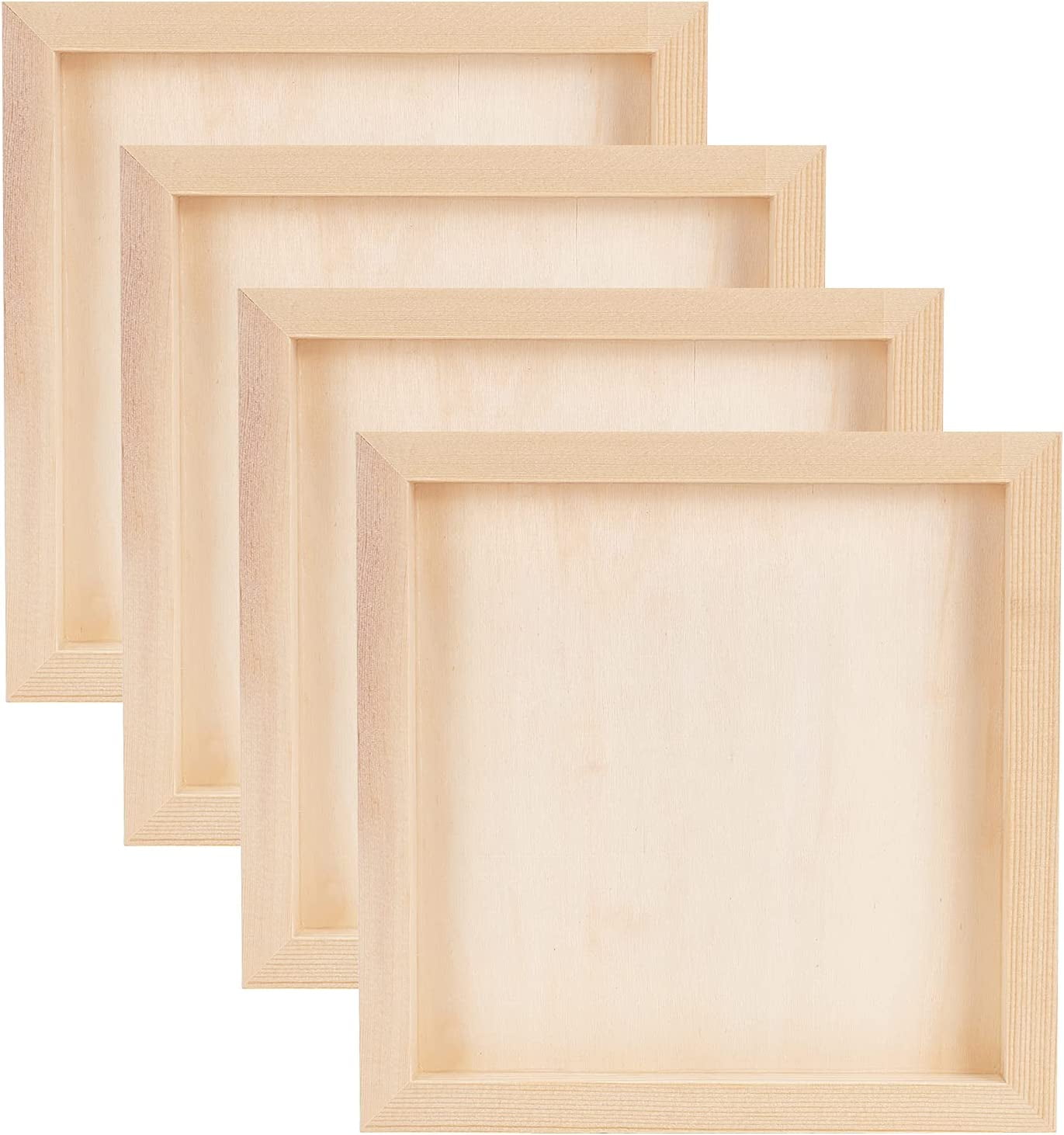 4pc Wood Painting Canvas Panels Blank Drawing Boards for Oil & Acrylic ...