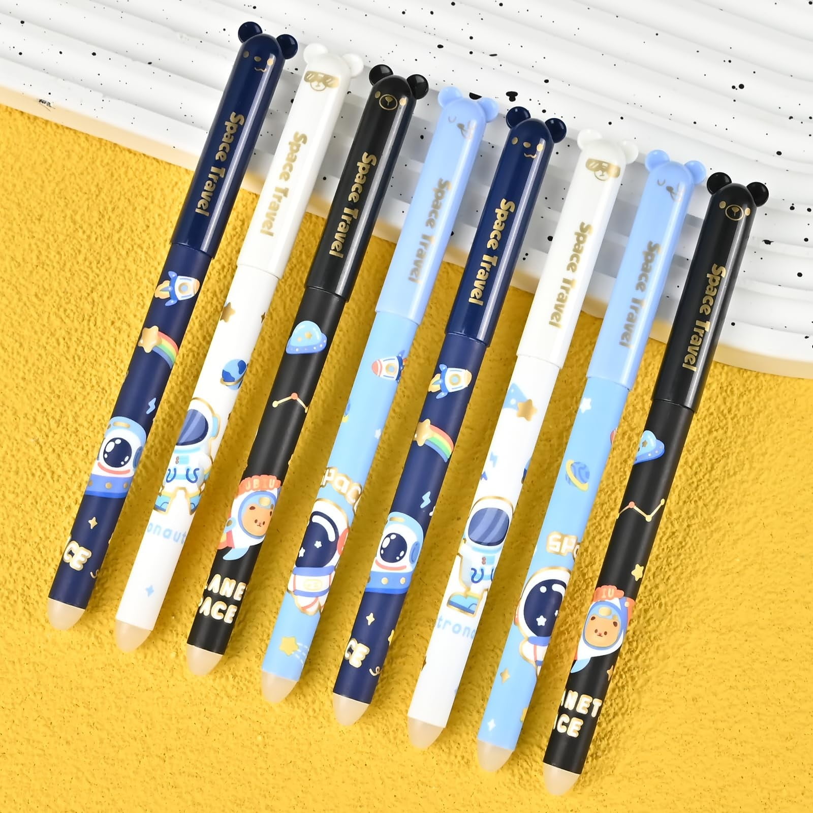 4pcs 0.5mm Erasable Gel Pens, Cute Cartoon Refillable Gel Ink Pens ...