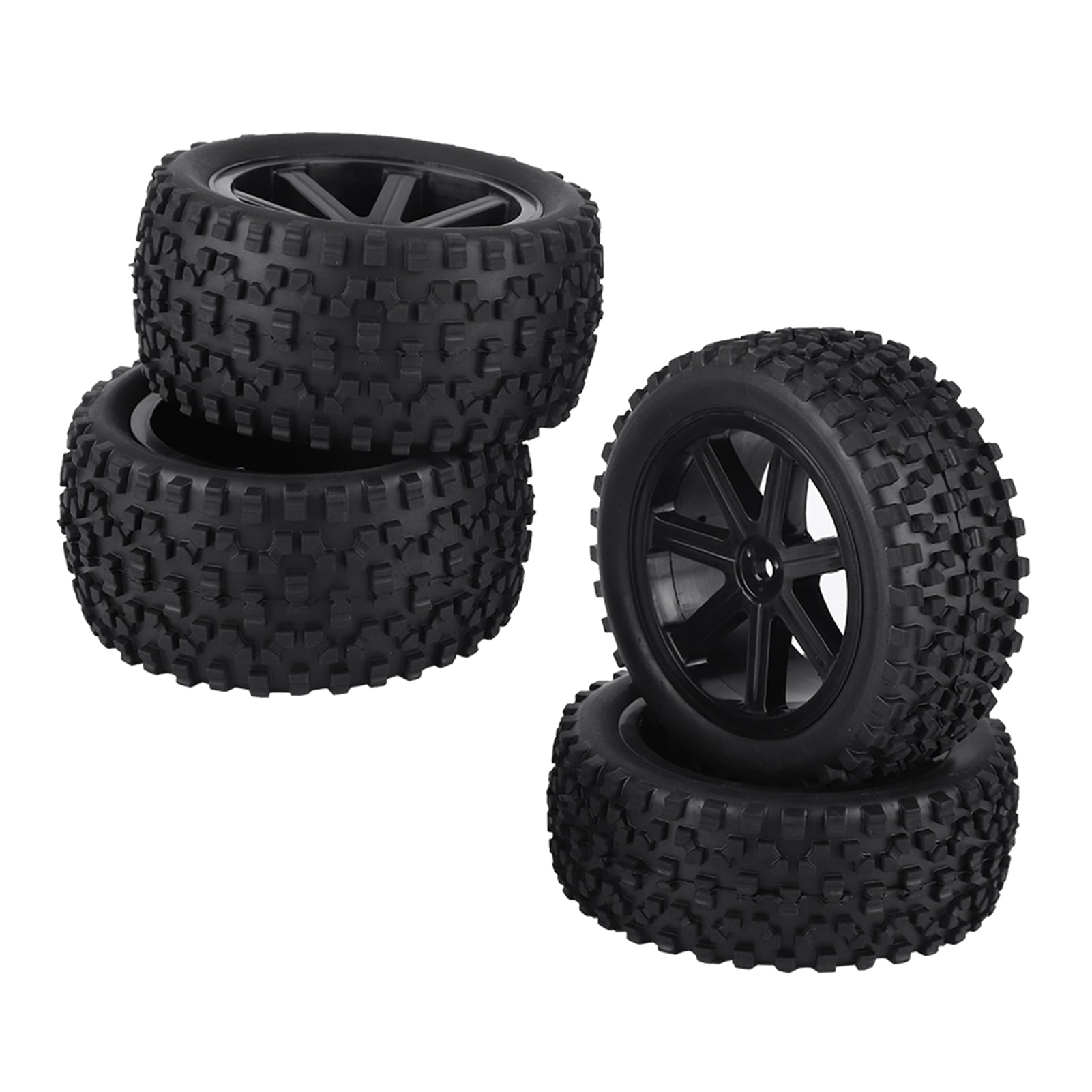 4pcs 1/10 RC Truck Rubber Tire Wheel Tyre for ZD Racing Buggy Crawler ...