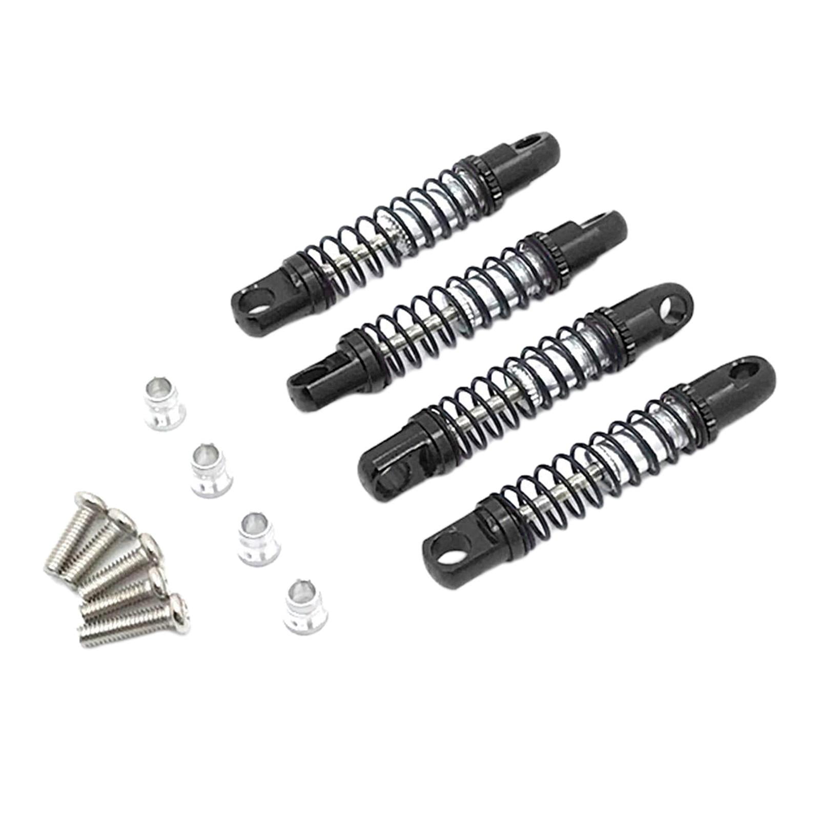 4pcs 1/18 RC Shock Absorber Damper Fit Remote Control Crawler Black ...