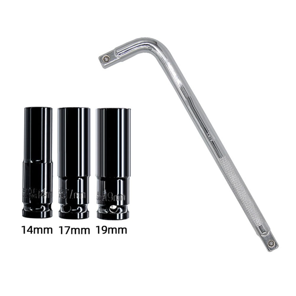 4pcs 1/2 Socket with L Shape Extension Double End Bent Bar 8-19mm ...