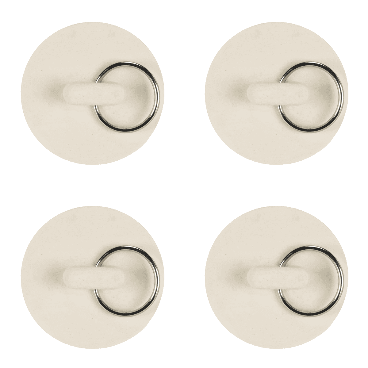 4pcs 1 3/4in White Rubber Wash Basin Bathtub Plug Sink Plug Drain Pipe ...