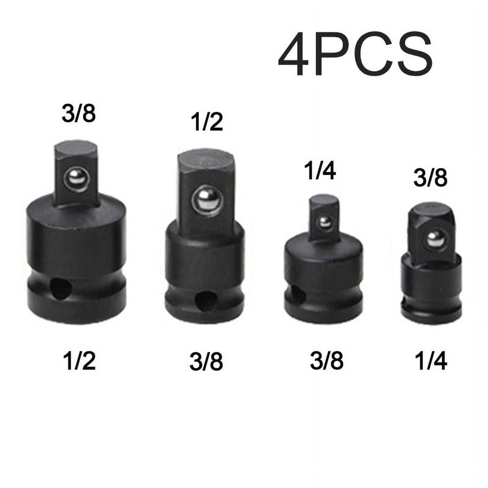 4pcs 1/4 3/8 1/2 Steel Air Adapter Converter Socket Set Reducer Drive ...