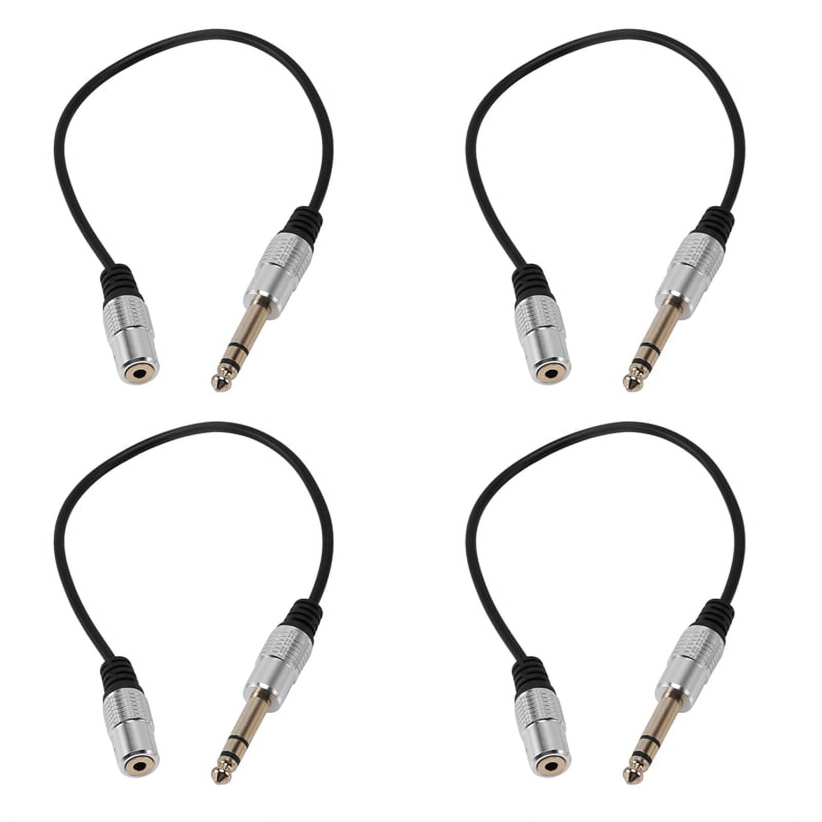 4pcs 1/4 Inch to 3.5mm Stereo Adapter Cable 6.35mm TRS Male to 3.5mm ...