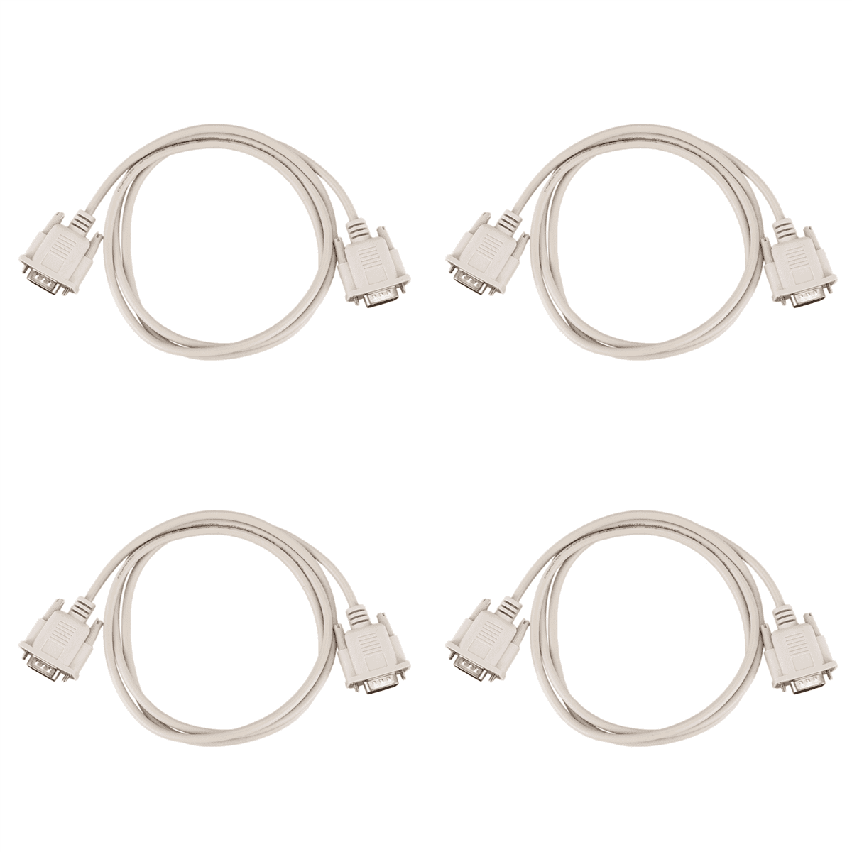 4pcs 1.4M RS232 DB9 9 Pin Male to VGA Video 15 Pin Male Adapter Cable ...