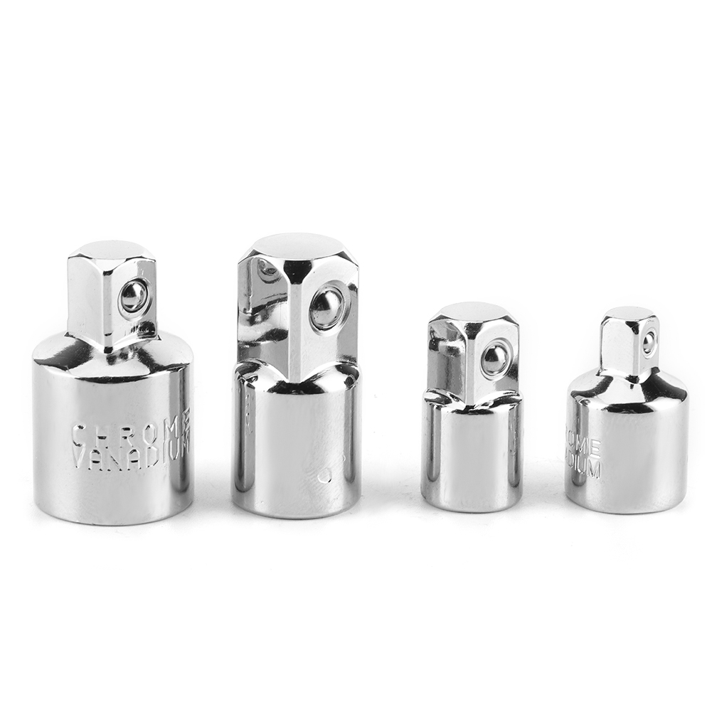 4pcs 1 4in 3 8in 1 2in Electric Wrench Sleeve Adapter Converter Chrome 4pcs 1 4in 3 8in 1 2in Electric Wrench Sleeve Adapter Converter Chrome