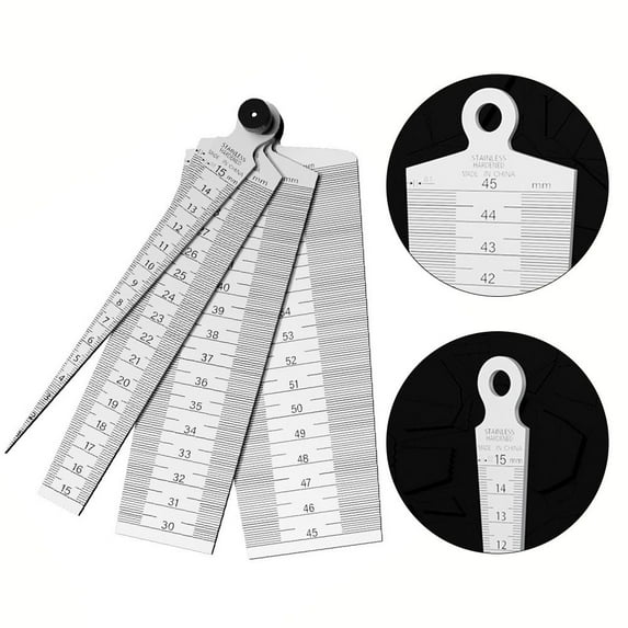 4pcs 1-60mm Steel Metric Taper Gauge Aperture Scale Wedge Feeler 4 In 1 ...