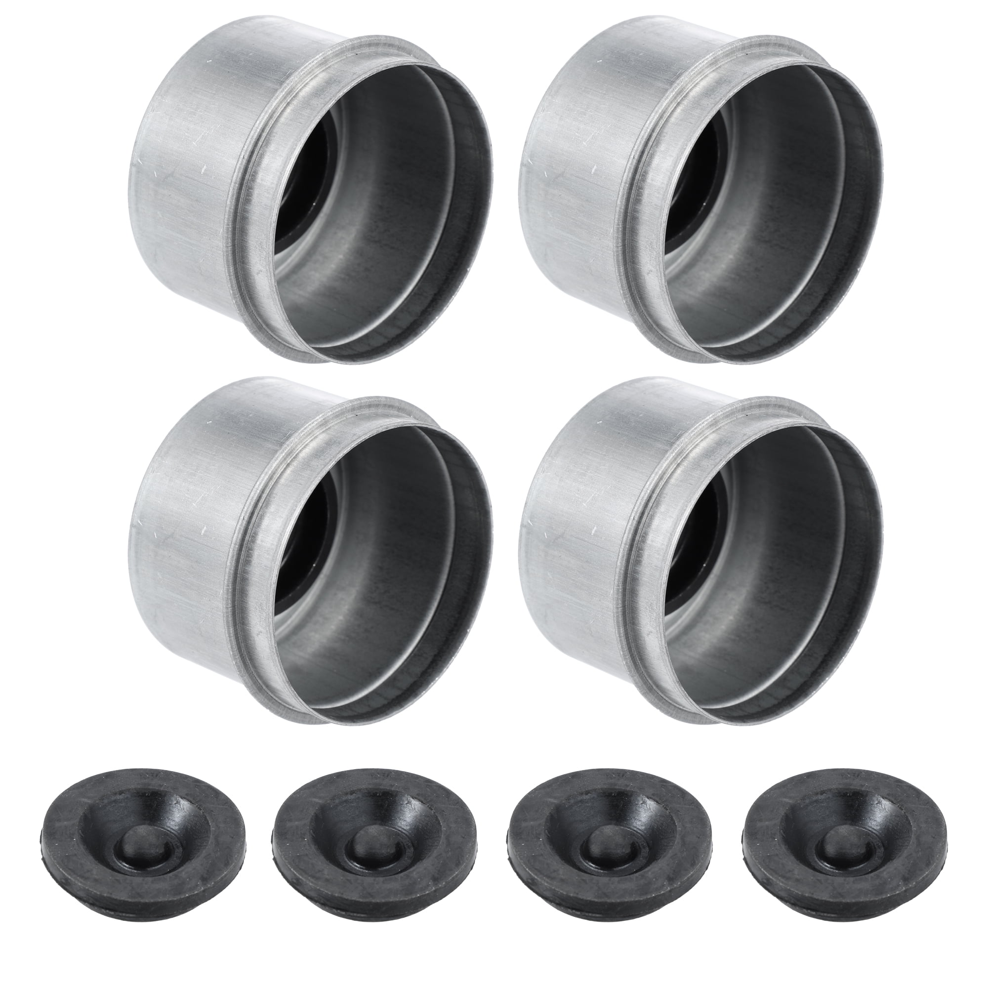 4pcs 1.98" Trailer Axle Dust Cap Cup Grease Cover with 4pcs Rubber ...