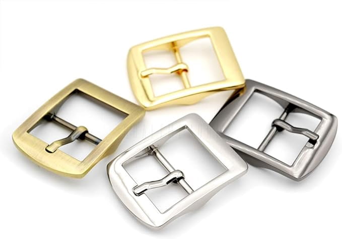 4pcs 1 Inch Single Prong Belt Buckle Square Center Bar Buckles Leather ...