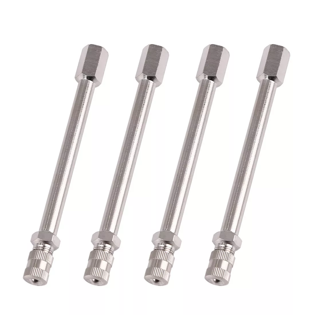 4pcs 100mm Tyre Wheel Valve Extension Extender Cap Metal Stem for Auto ...