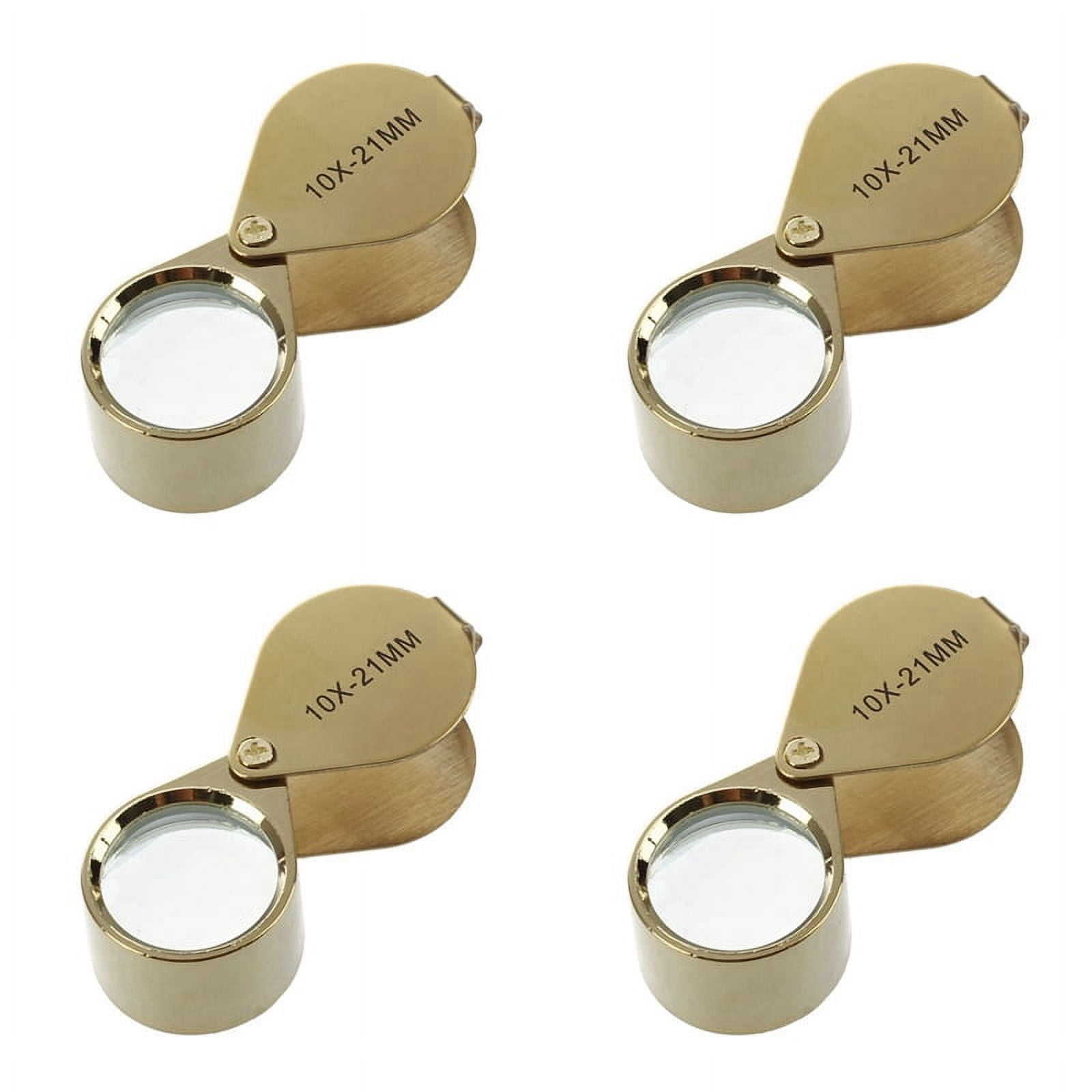 4pcs 10x Magnifying Magnifier Glass Jewellers Eye Foldable Jewelry Loop ...
