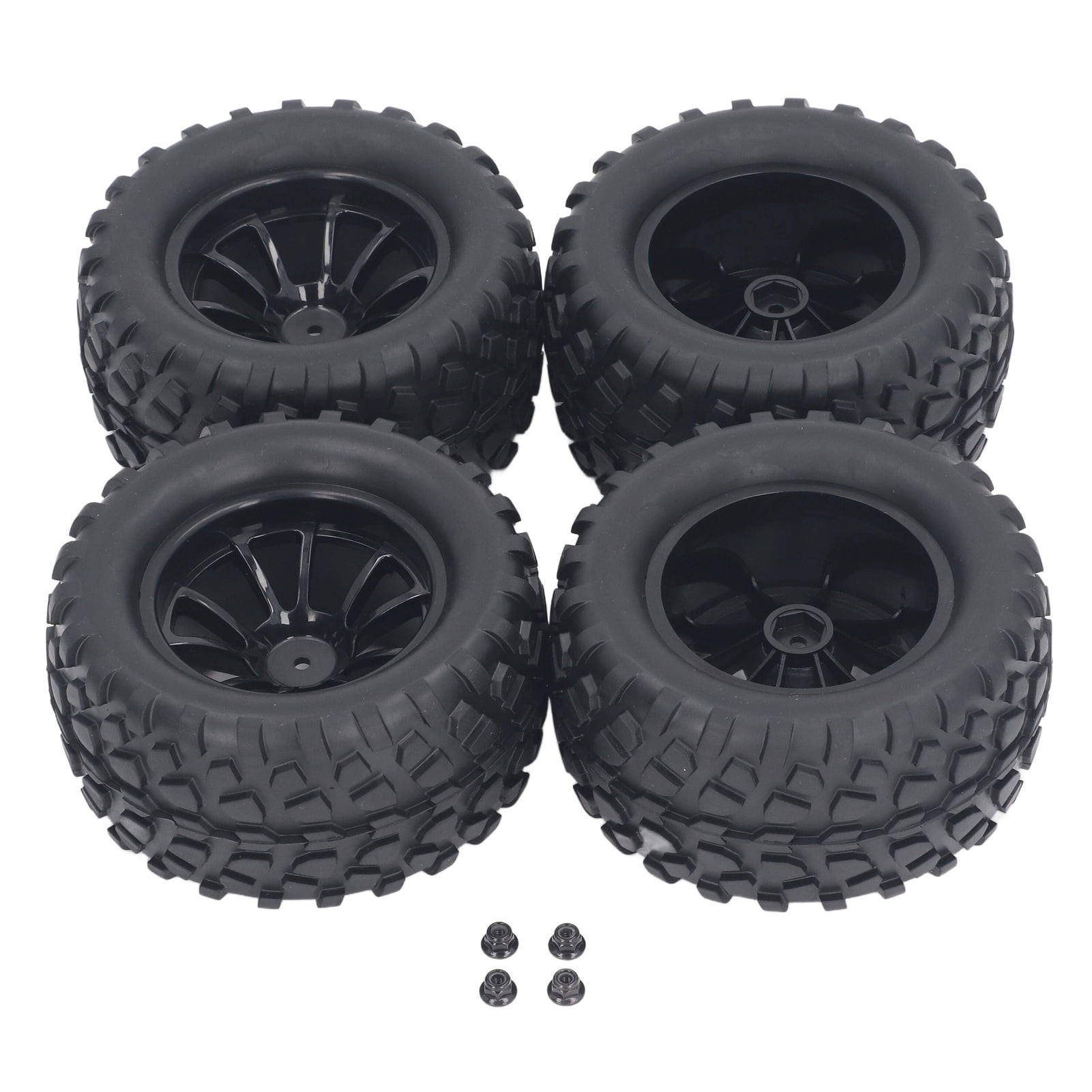 4pcs 12mm Hex 1/10Truck Wheels and Tires for Axial for Hsp for Redcat for Hpi Universal 10 Hole ...