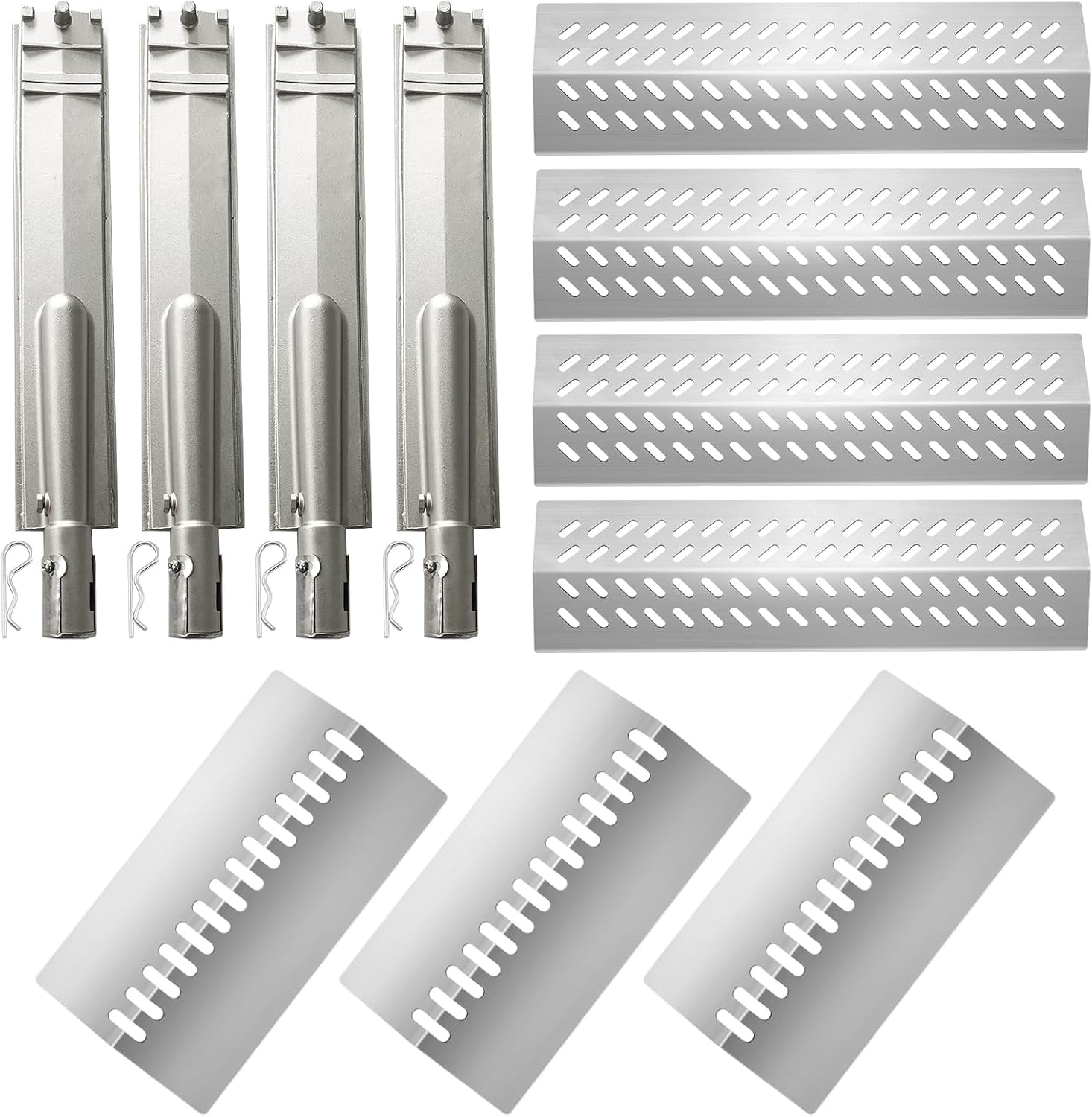 4pcs 16631 Stainless Steel Flame Tamer Flavor Bar and 3pcs 16520 Heat ...