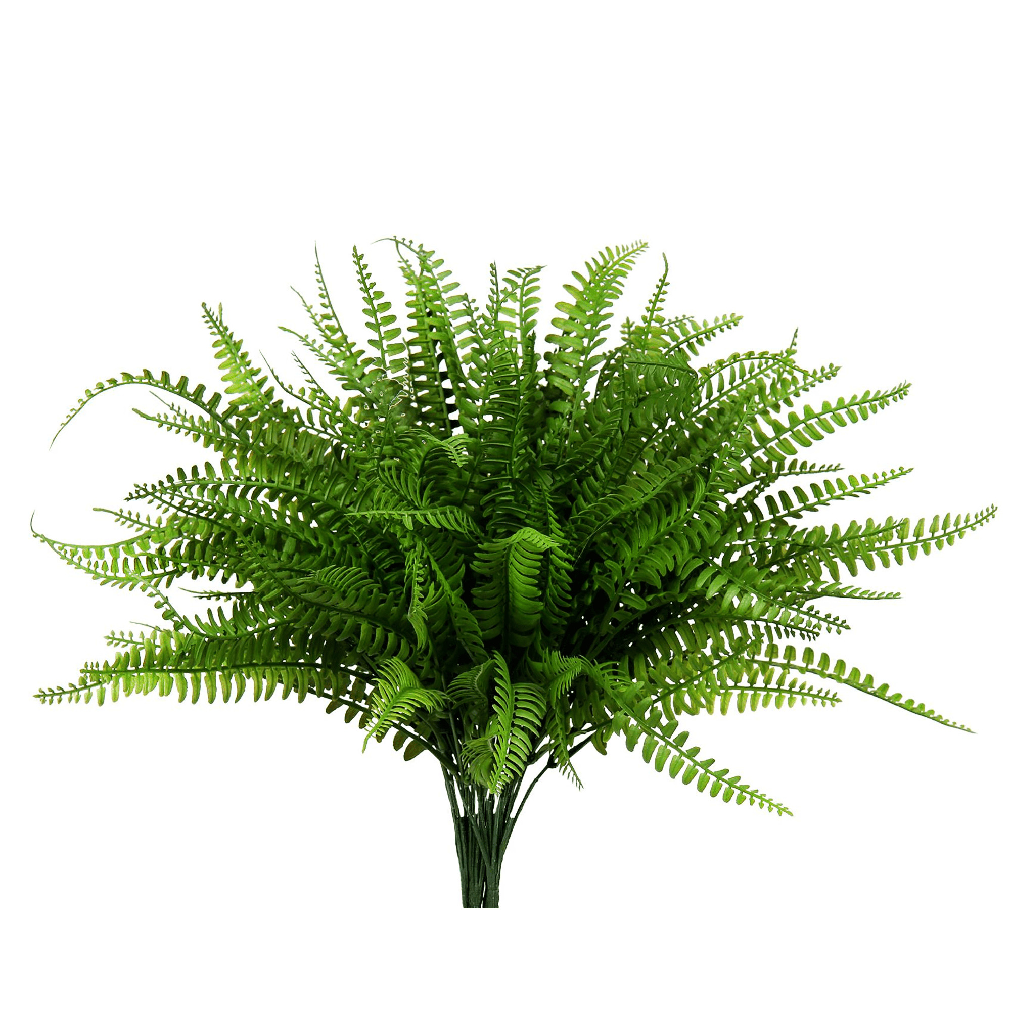 4pcs 17.7 inch Artificial Boston Fern Bushes with Faux Stems and Green ...
