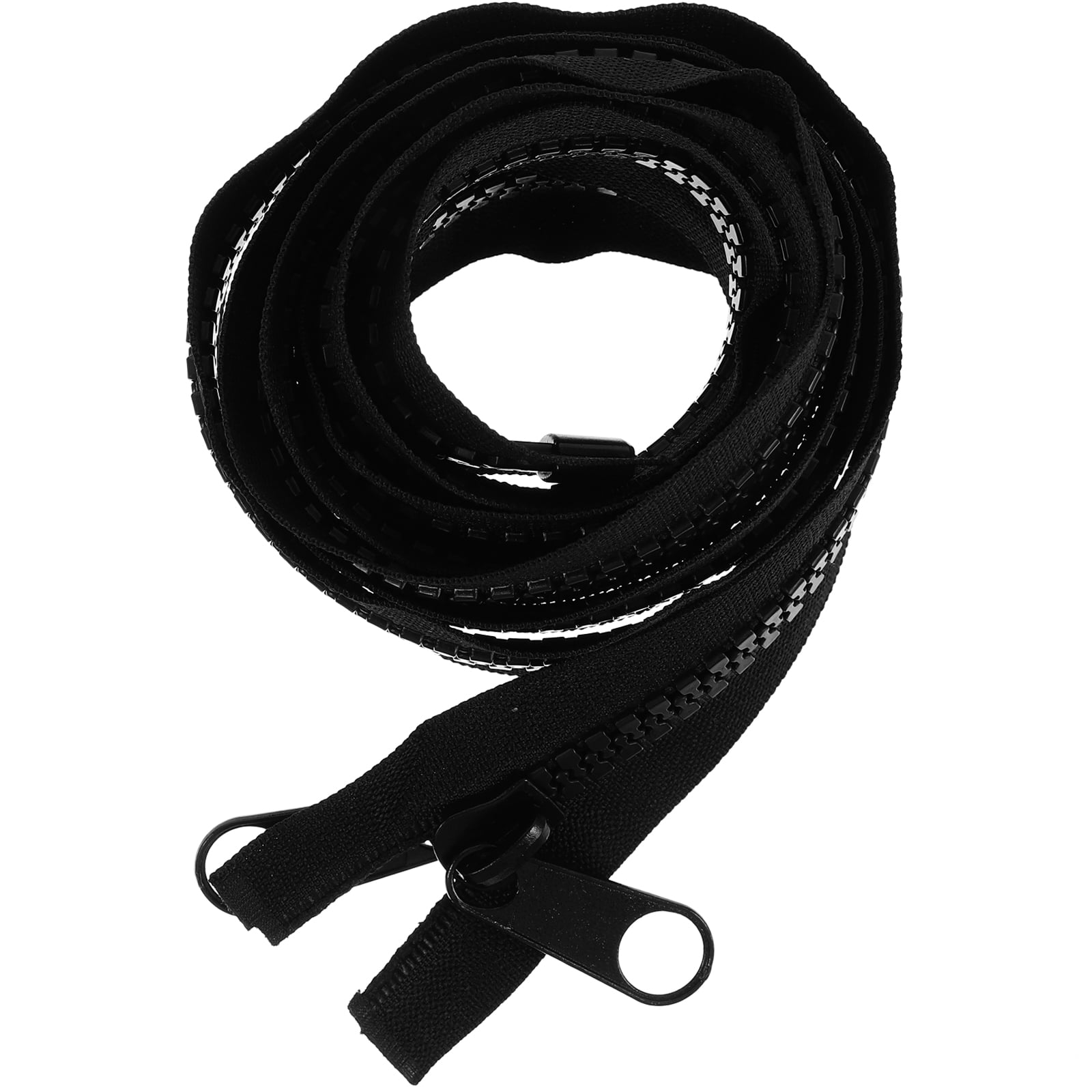 4pcs 200CM Black Lengthen Resin Zipper Separable Double Sided Durable ...