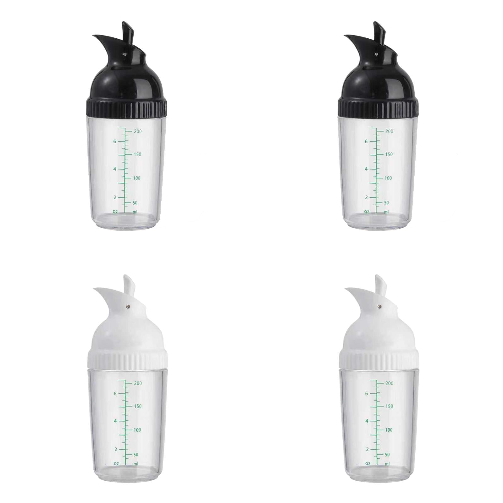 4pcs 200ml Salad Dressing Shaker Container Mixing Homemade Sauce ...