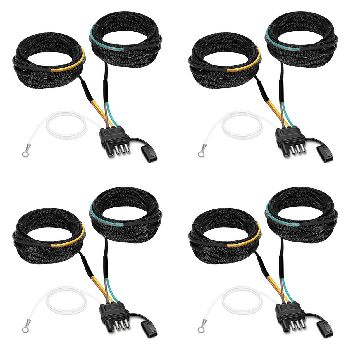 4pcs 22FT 4 Pin 5 Wire Trailer Wiring Harness,Trailer Light Kit 5 Wire ...