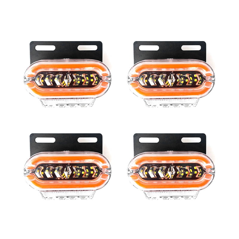 4pcs 24V LED Side Marker Lights Signal Indicator Lamp Warning Tail ...