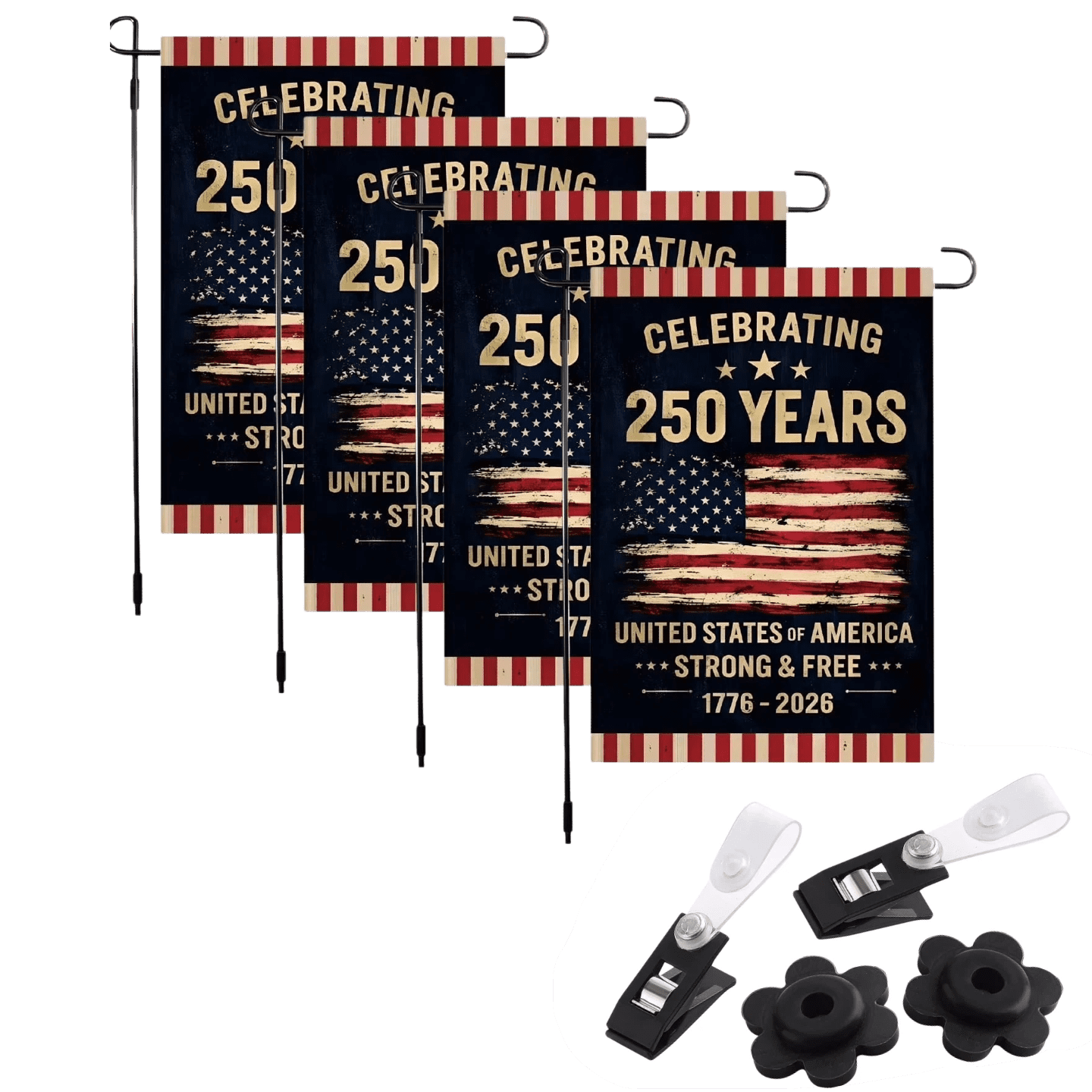 4pcs 250th Anniversary Flag Celebrating 250 Years Anniversary Flags ...