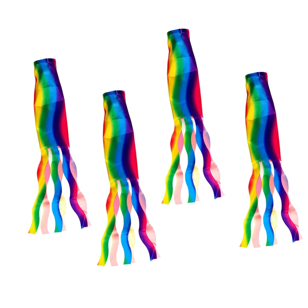 4pcs 27 Windsock Wind Socks Novelty Pride Stripes - Walmart Business ...