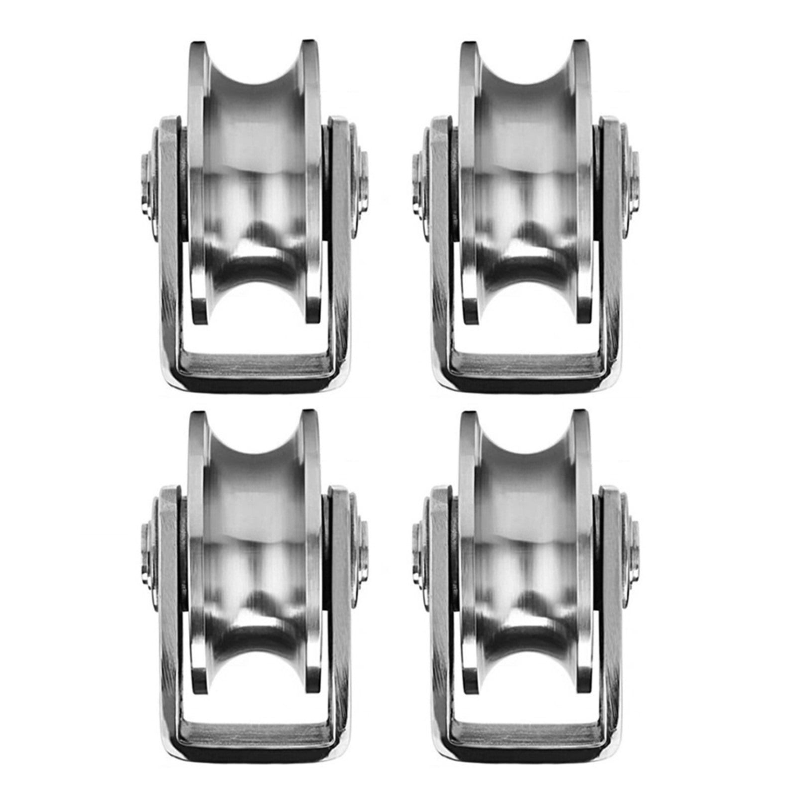 4pcs 2in Stainless Steel U Groove Wheel Pulley, Heavy Duty Wheels ...