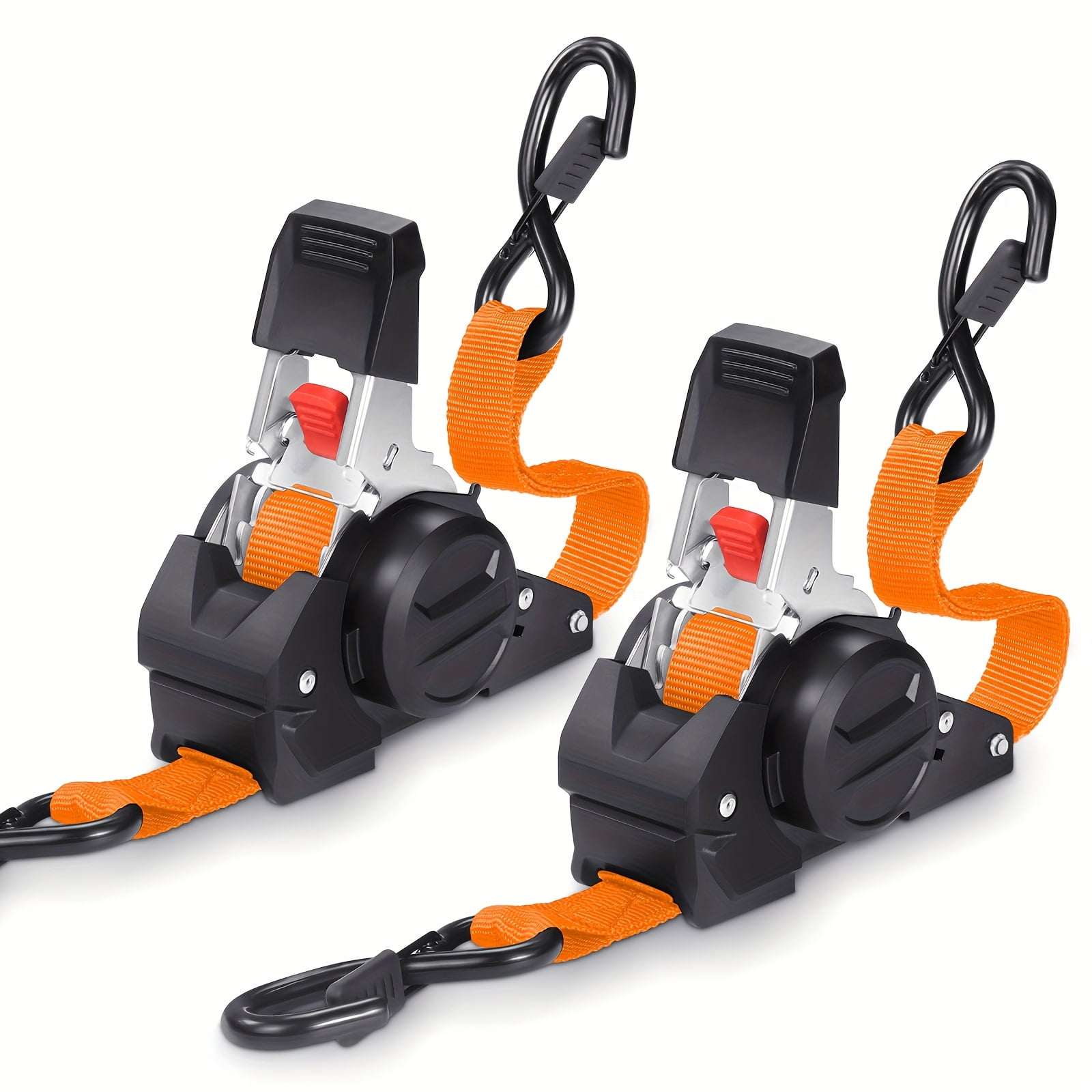 4pcs/2pcs Retractable Ratchet Straps, 10 Feet Heavy Duty Auto Self ...