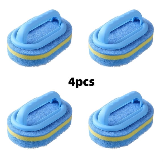 4pcs/2pcs Sponge Eraser Tub and Tile Cleaner with Handle - Powerful ...