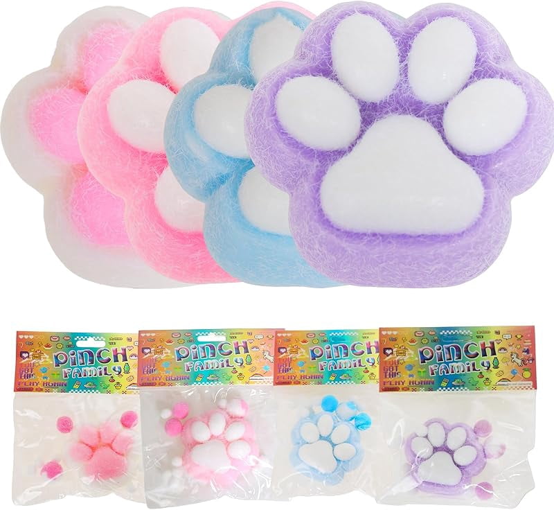 4pcs 3.15in Big Squishy,Cat Paw Squishy Toys,Cute Kawaii fufu Squishies ...