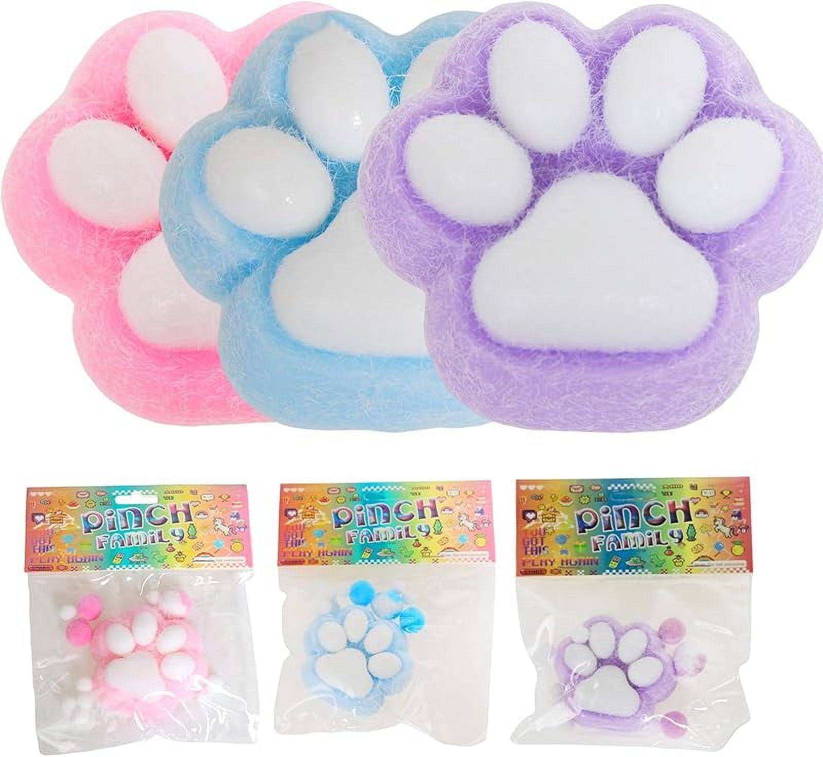 4pcs 3.15in Big Squishy,Cat Paw Squishy Toys,Cute Kawaii fufu Squishies ...