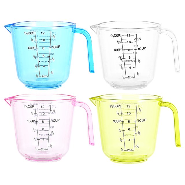 4pcs 300ml Graduated Cups Measuring Cylinder Liquid Measuring Cups with ...