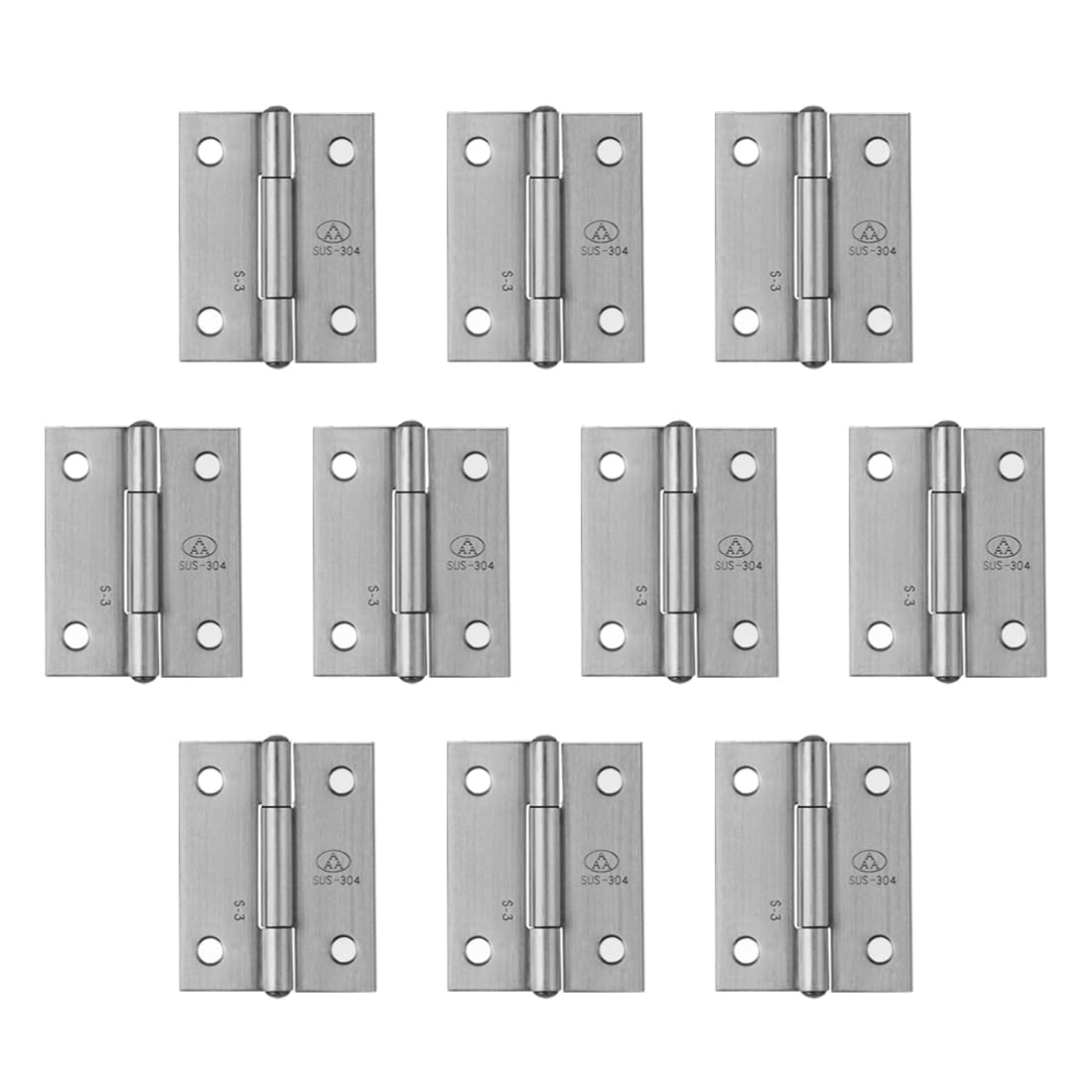 4pcs 304 Stainless Steel 3-inch Folding Butt Hinges Home Furniture ...