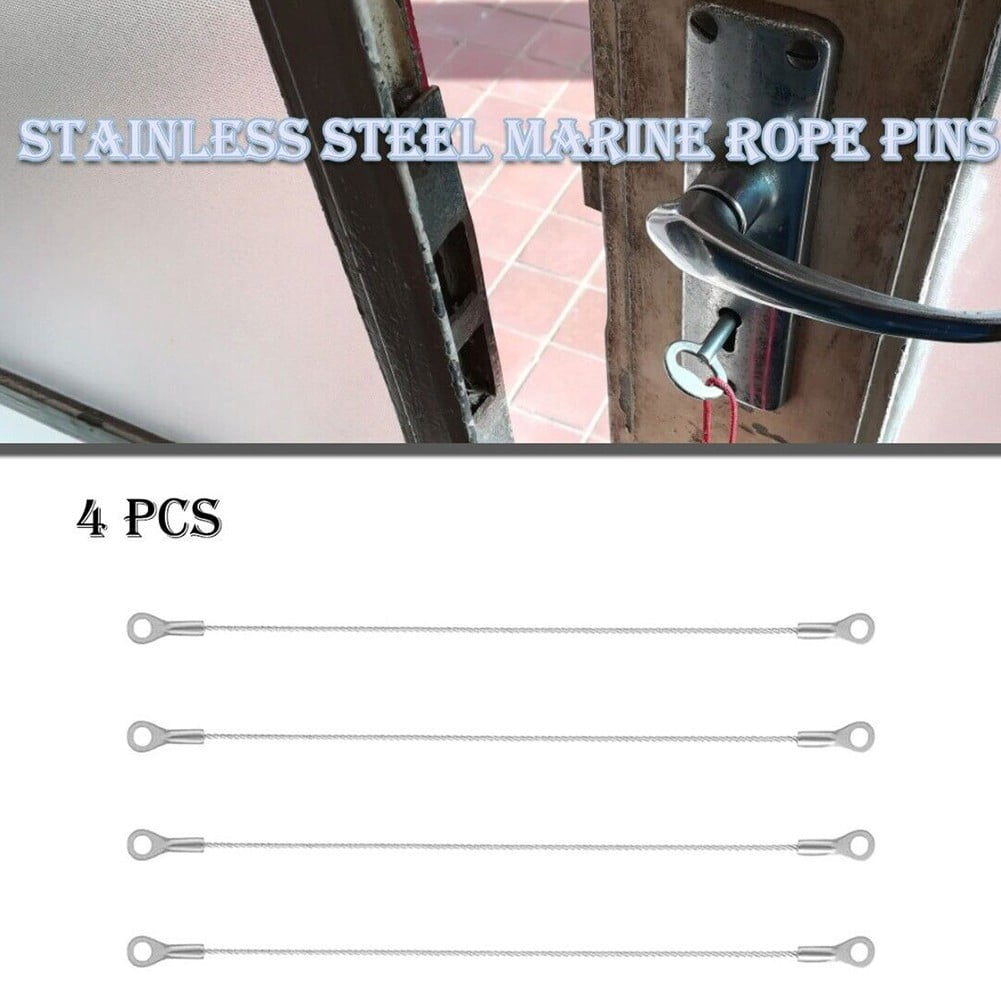 4pcs 304 Stainless Steel Cabinet Door Restraint Cable Hinge Limiter for ...