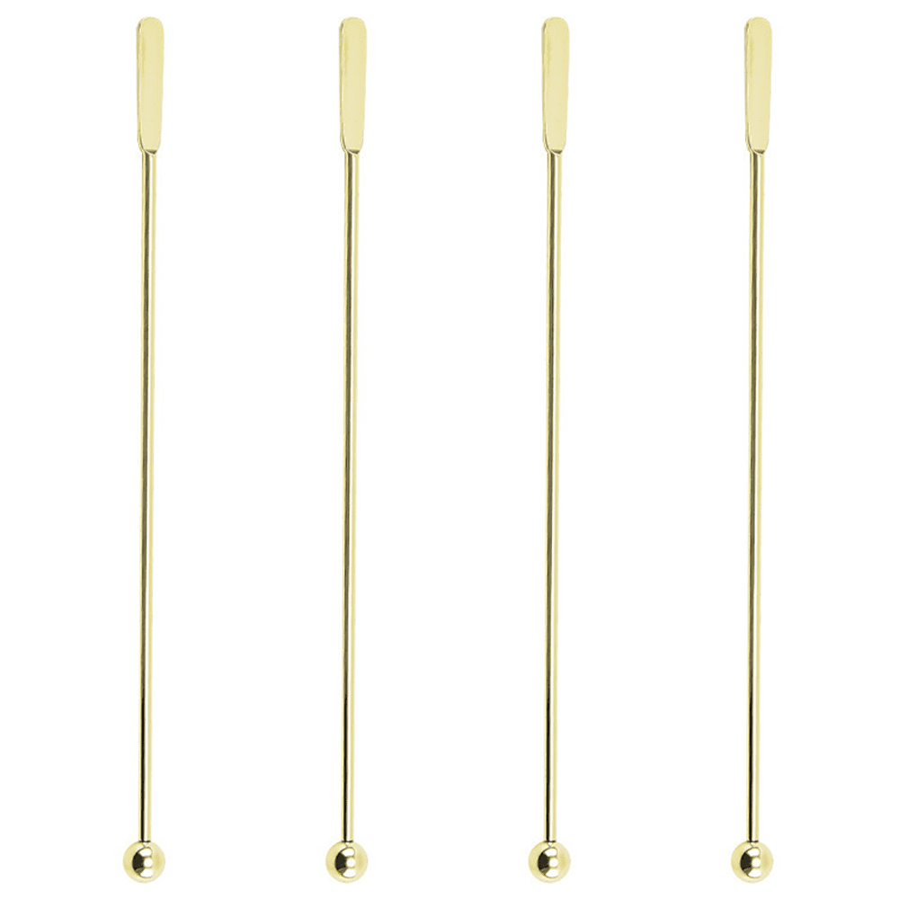 4pcs 304 stainless steel bar tool bar mixing stick cocktail shaker milk ...