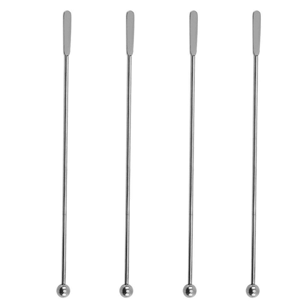 4pcs 304 stainless steel bar tool bar mixing stick cocktail shaker milk ...