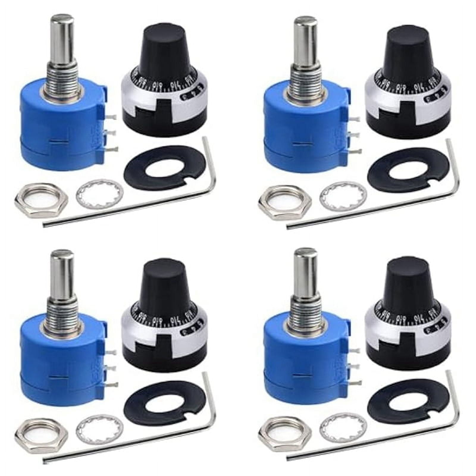 4pcs 3590S-2-103L 10K Ohm Rotary Potentiometer 10-Turn Wire Wound ...