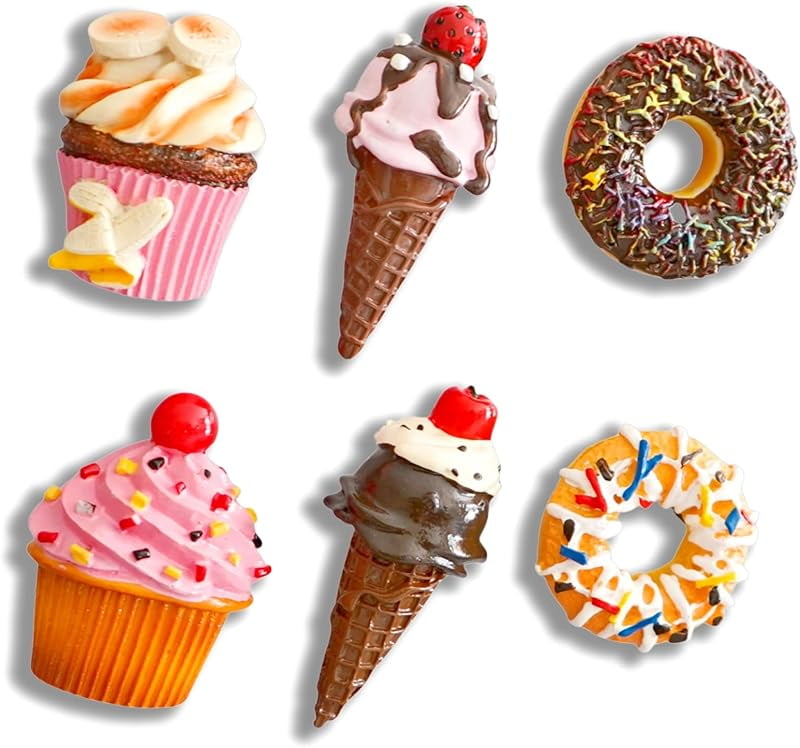 4pcs 3D Cute Flower Plant Fridge Magnets with Handmade Wooden Pot ...