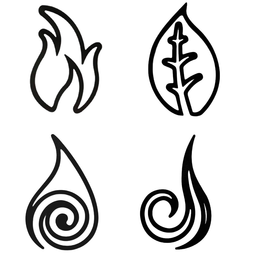 4pcs 3D Leaf Flame Acrylic Wall Sticker Modern Art for Living Room ...