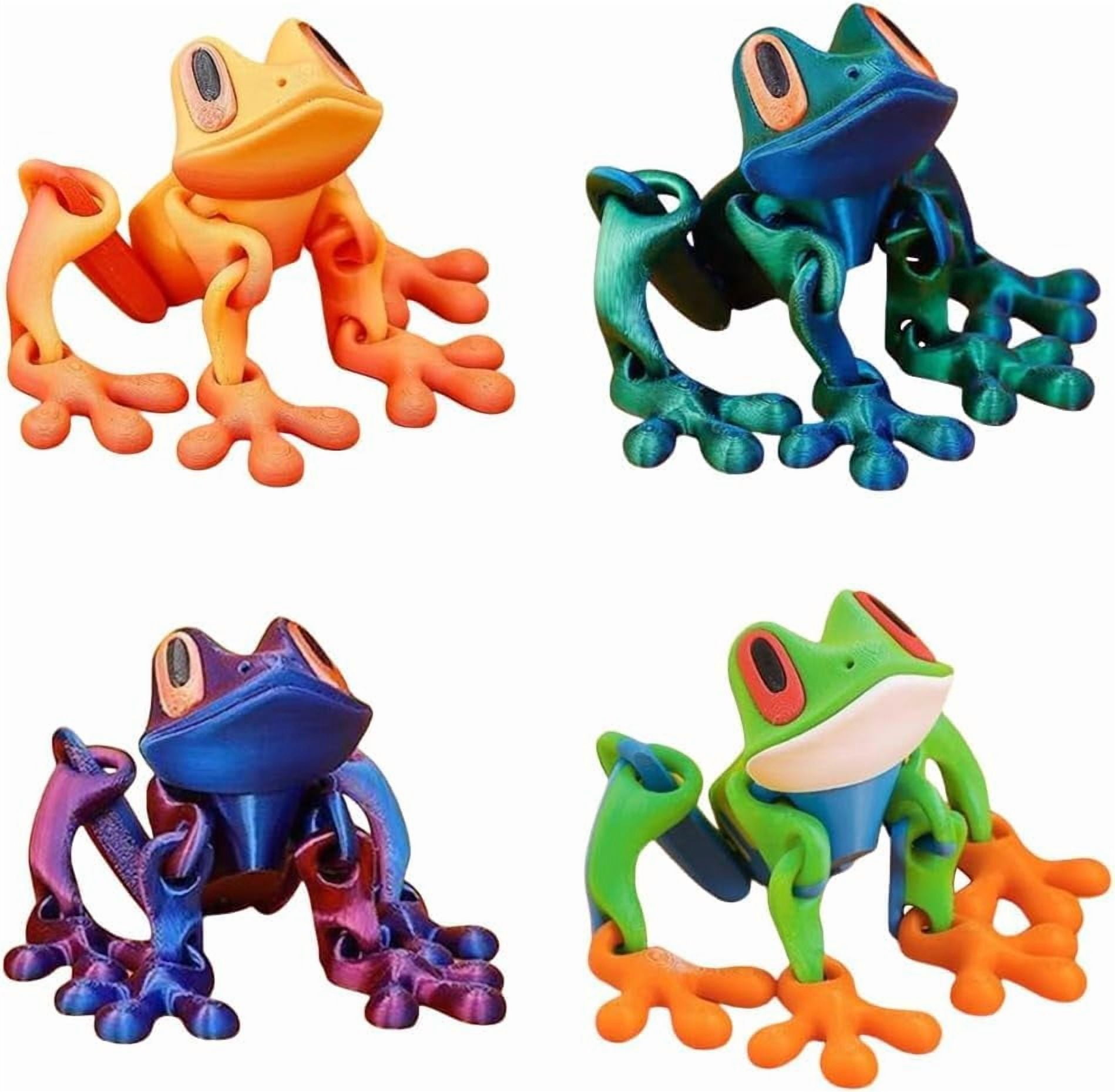 4pcs 3D Printed Magnetic Frog, 3DPrinted Frog Fridge Magnets ...