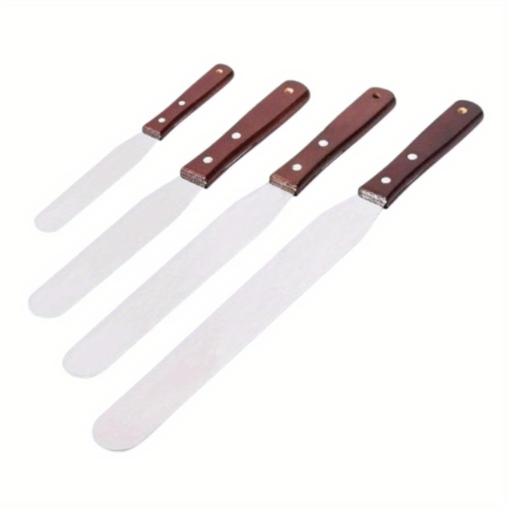 4PCS Straight Cake Icing Spatula Set 4” 6” 8” 10” Professional ...