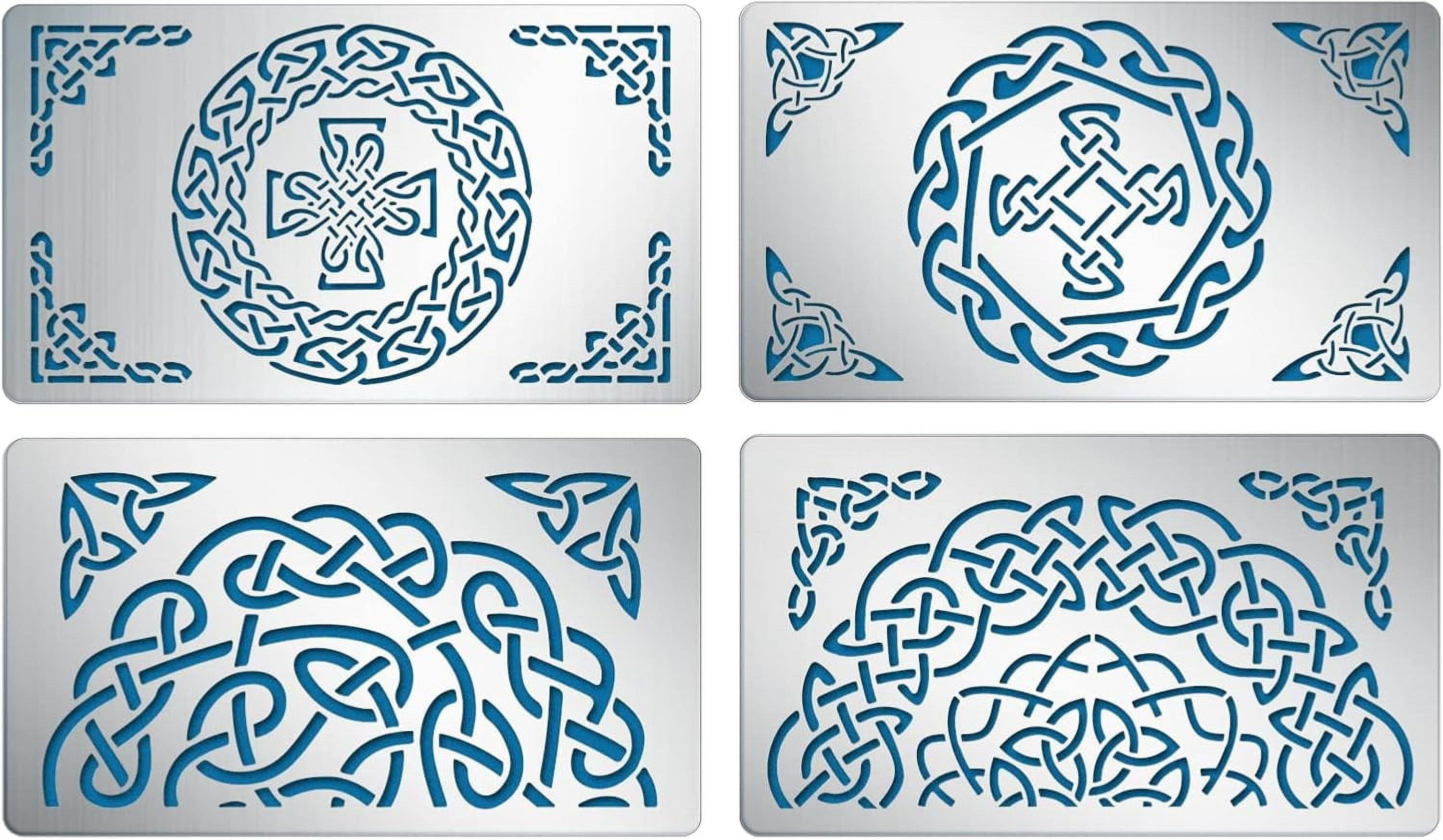 4pcs 4 Patterns Stainless Steel Cutting Dies Stencils for DIY ...