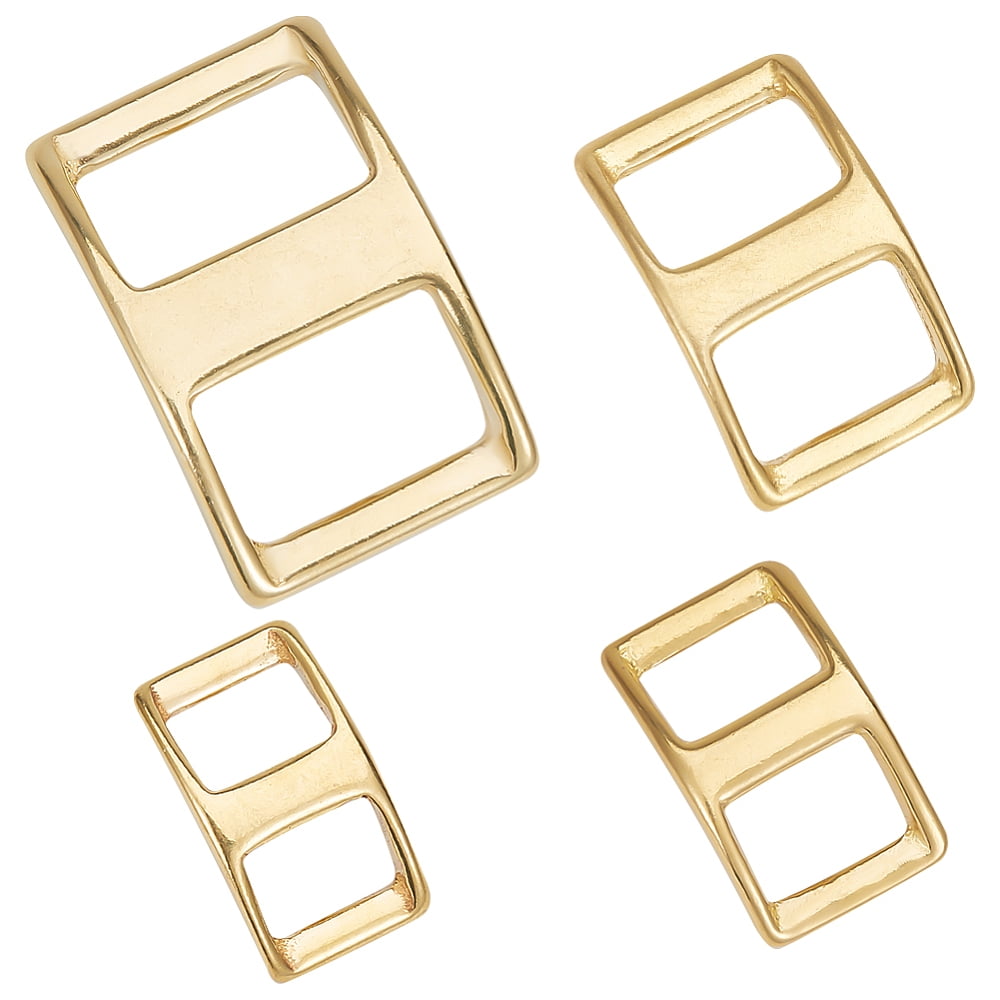 4pcs 4 styles Brass Tri-Glide Adjuster Buckles Clasps for Fixed Buckle ...