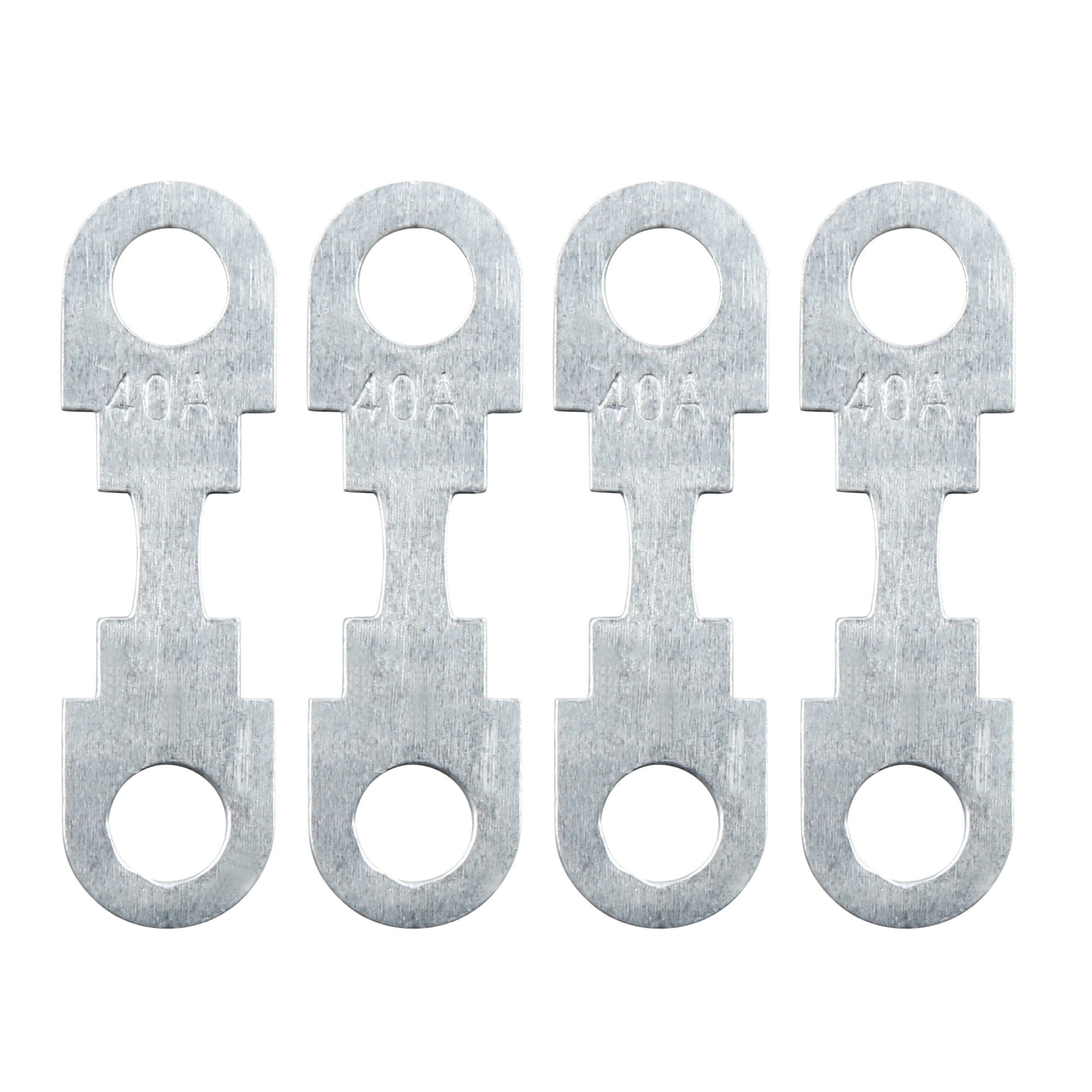 4pcs 40A Flat Fuse Strip Metal Silver Tone for Auto Car Automotive DC ...