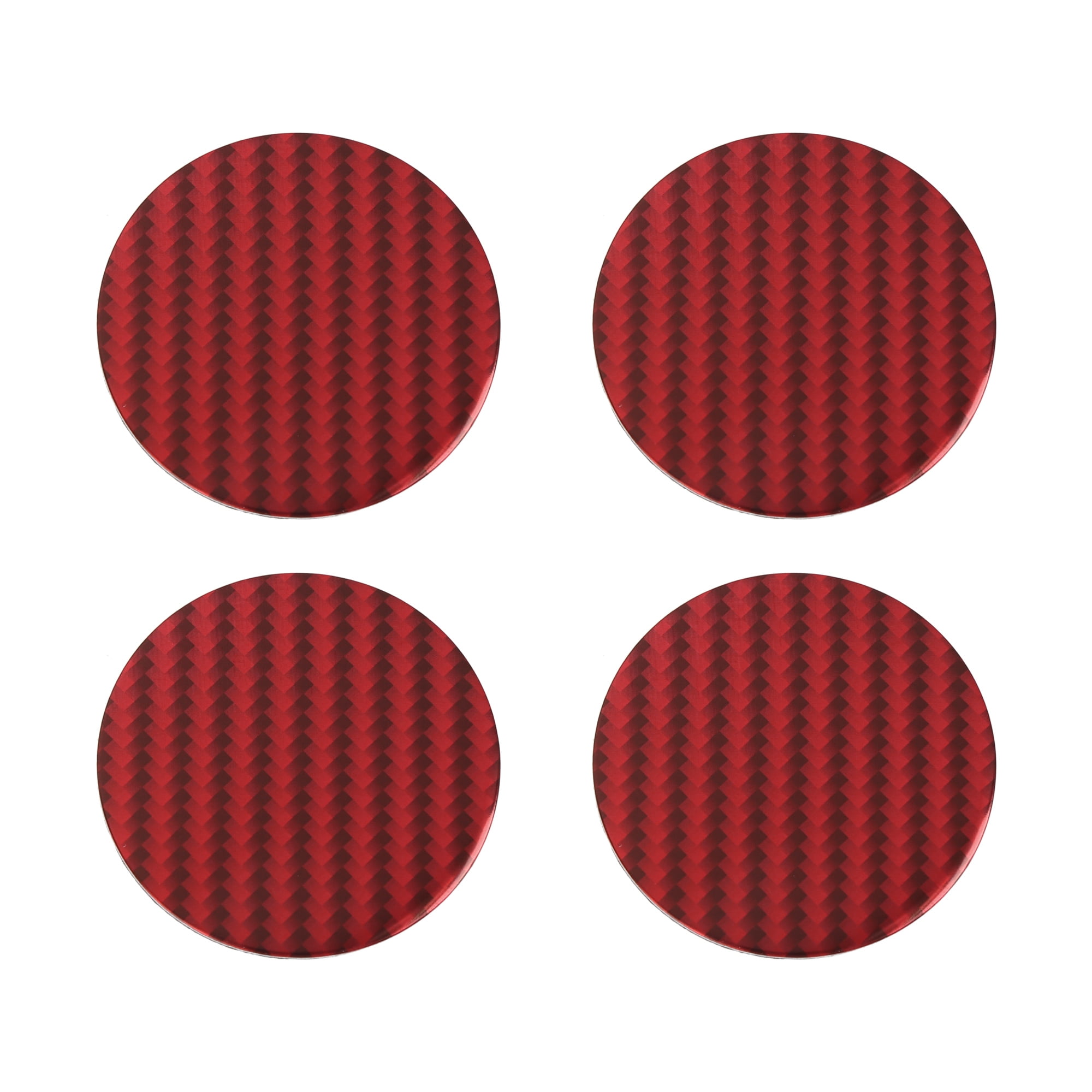 4pcs 45mm Wheel Center Hub Cap Sticker Emblem Badge Carbon Fiber ...