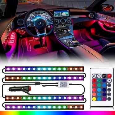 QTOCIO Home Decor, RGB LED Light Strip With For Car Interior, With ...