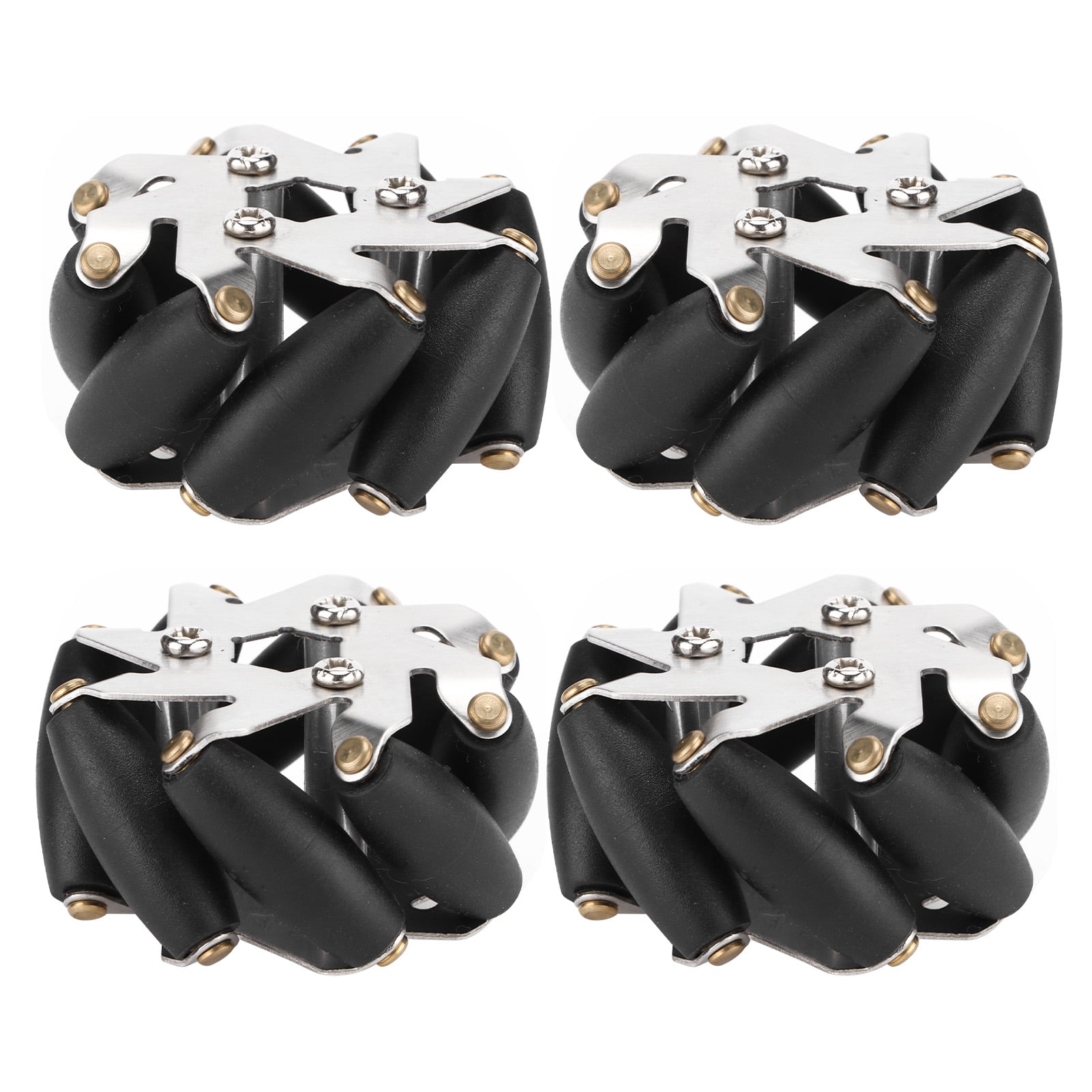 4pcs 48mm Durable Steel Mecanum Wheels Set Left and Right Wheels for ...