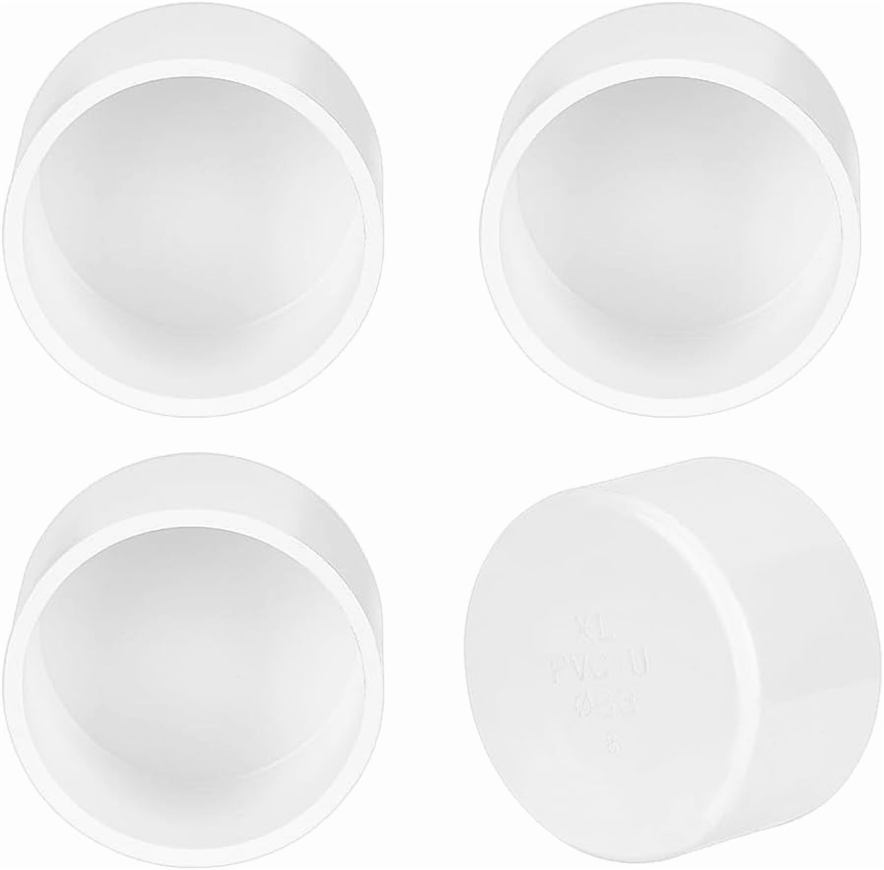 4pcs 4PCS White PVC Pipe End Cap Plug Adapter 2.48inch Pipe Fittings ...
