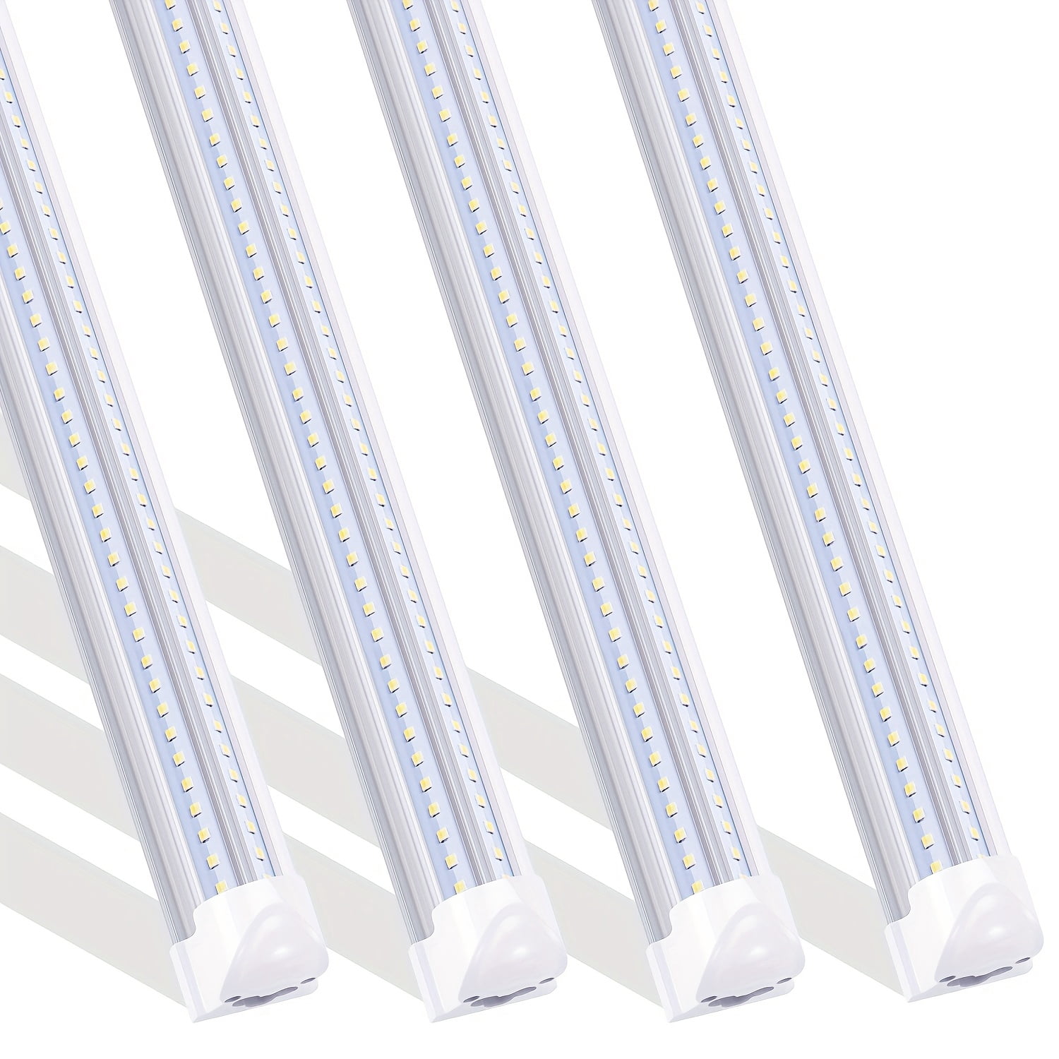 4pcs 4ft 42W LED Tube Lights 6000K Cool White, Integrated Plug & Play ...